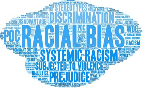 Racial Bias Word Cloud Stock Vector Illustration Of Economic