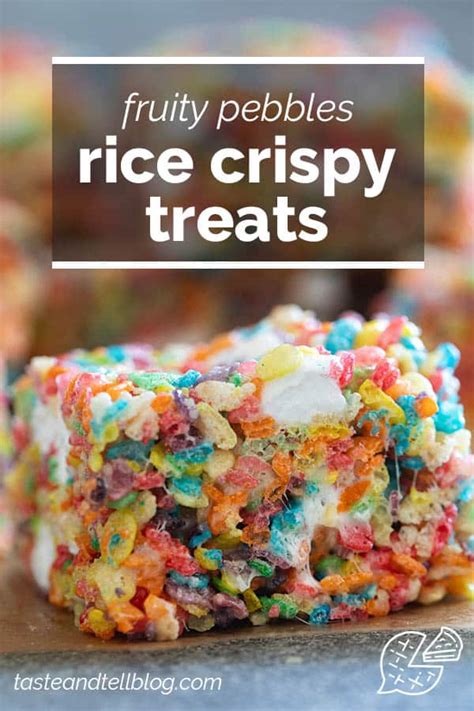 Fruity Pebble Rice Crispy Treats - Taste and Tell