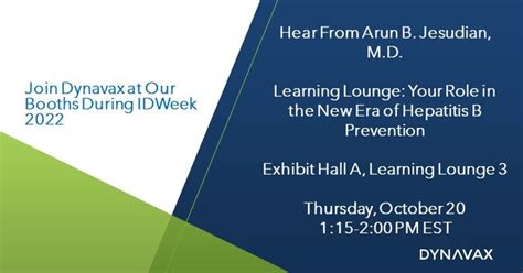 Dynavax Technologies On Linkedin Idweek2022 Hepatitisb