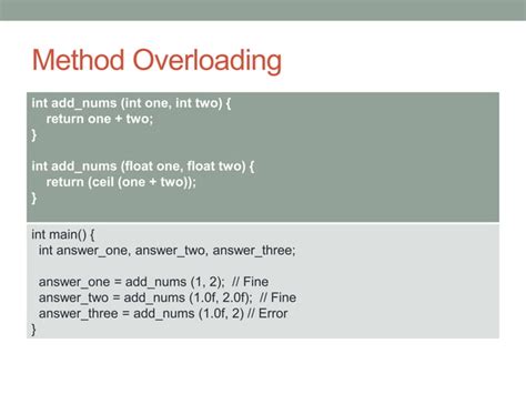 2cpp08 Overloading And Overriding Ppt