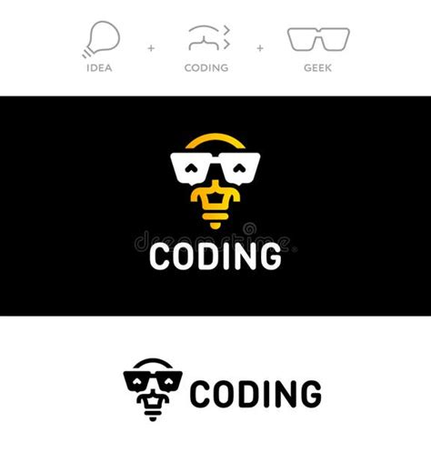 Original Cute Coding Programming Character Mascot Stock Illustration