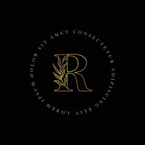 Letter R Logo Floral Logo Design Logo For Women Beauty Salon Massage