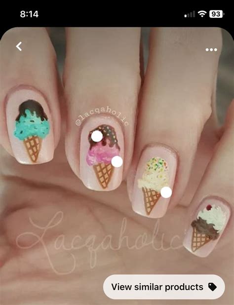 Pin By Teryl Morris Cocks On Nail Art Cream Nail Art Ice Cream Nails
