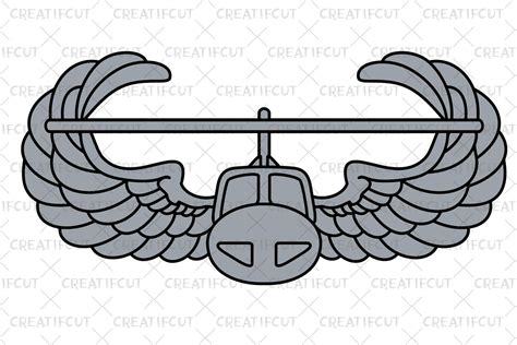 Us Army Air Assault Badge Vector Graphic Military Badge Air Assault
