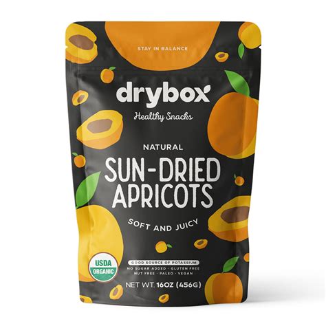 Drybox Unsulfured Organic Sun Dried Turkish Apricots Unsweetened No Sugar Added