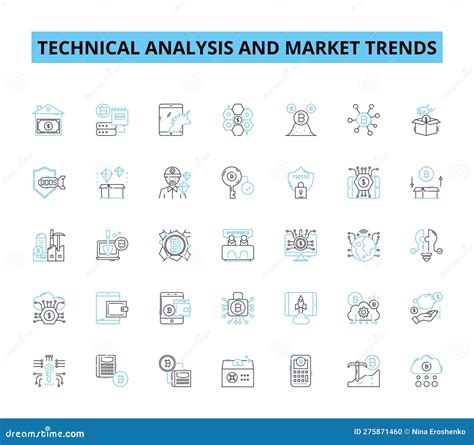 Technical Analysis And Market Trends Linear Icons Set Resistance