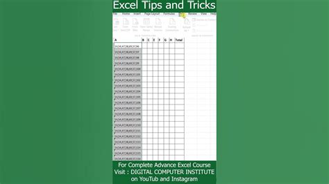 Text To Column And Separate Data In Excel Excelshorts Exceltipsandtricksshortsfeed Youtube