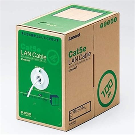 Jp エレコム Lanケーブル 100m 自作用 Rohs指令対応 Cat5e ホワイト Ld Ct2wh100rs