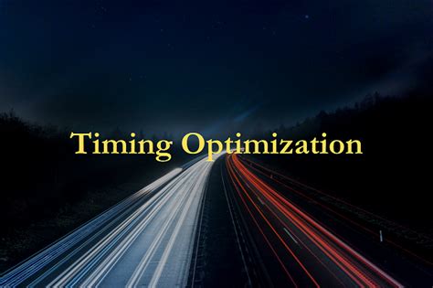timing optimization tutorial stitthub
