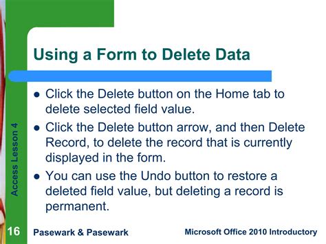 Access Lesson Creating And Modifying Forms PPTX Desktop Publishing Computer Software