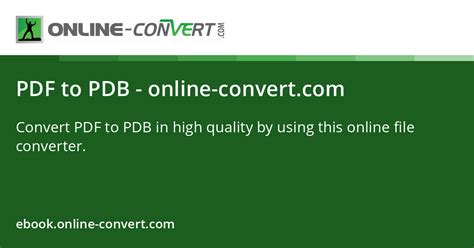 pdf to pdb online