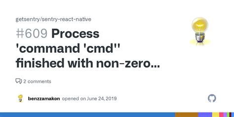 Process Command Cmd Finished With Non Zero Exit Value 1 React