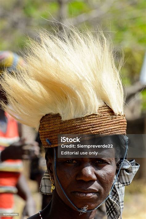 Unidentified Tammari Woman Dressed Like A Warrior In The Village