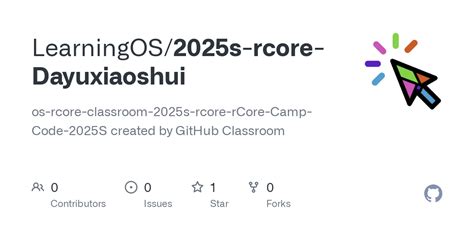 GitHub LearningOS S Rcore Dayuxiaoshui Os Rcore Classroom S Rcore RCore Camp Code