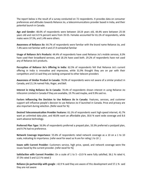 Final Survey Result And Sampling Plan Market Research Pdf Roaming Sampling Statistics