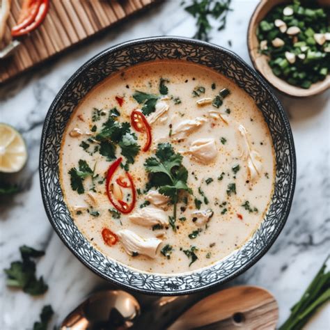 Tom Kha Gai Thai Coconut Chicken Soup Recipe Yummly Easy