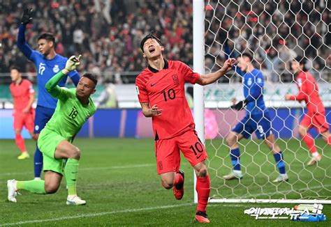 Var 없는 월드컵 예선 클린스만호 오심 피해밀집수비 뚫은 이재성 골 도둑 맞았다 한국 싱가포르 나무뉴스