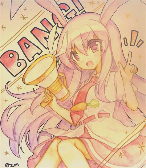 鈴仙・優曇華院・イナバ 「うどんげの色紙を描きました 例大祭に持っていく予定ですのでよろしくお願いします」くじょーのイラスト