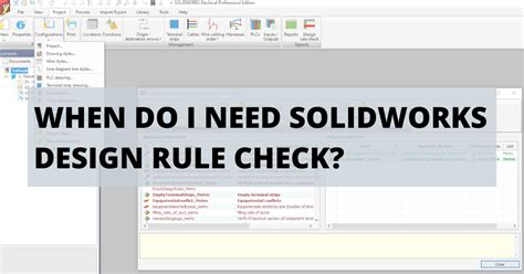 When Do I Need Solidworks Design Rule Check Trimech Store