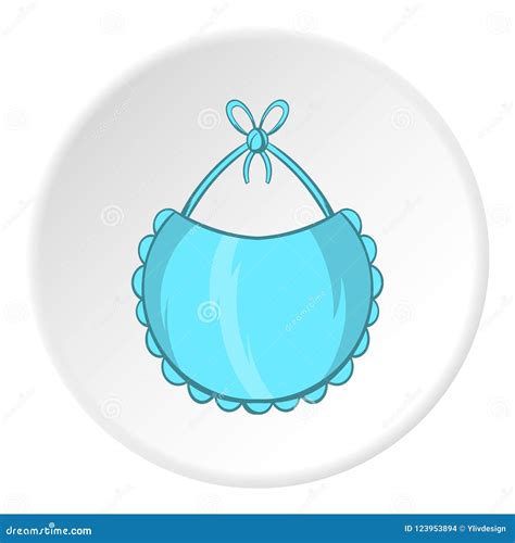 Icono Del Babero Estilo De La Historieta Stock De Ilustración