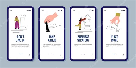 Premium Vector Set Of Mobile Application Templates About Business Flat Style