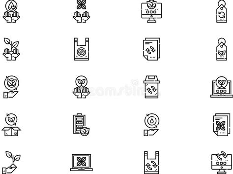 Ecology Icons Collection Is A Vector Illustration With Editable Stroke Stock Vector