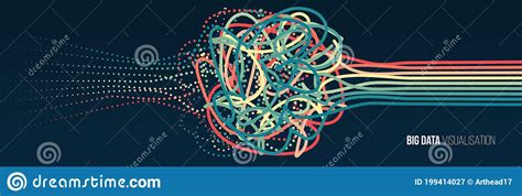 big data visualization information analytics concept abstract stream
