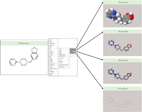 Ligand Structure Visualization Screenshots Of Example Showing Various