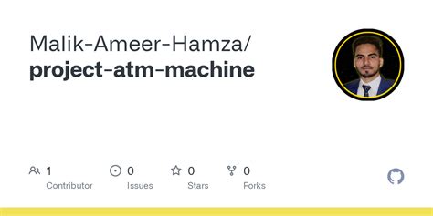 GitHub Malik Ameer Hamza Project Atm Machine