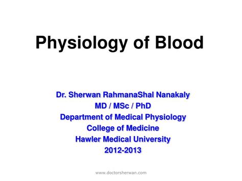 Ppt Blood Physiology Powerpoint Presentation Free