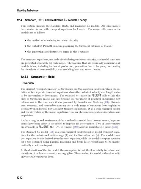 Fluent K Epsilon Pdf Turbulence Fluid Dynamics