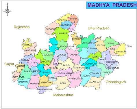 Career Connect Political Map Of Mp