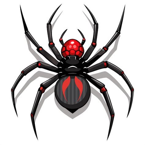 A Spider That Has Red Stripes On Its Back Premium Ai Generated Vector