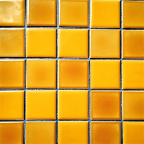 Premium Ai Image Ceramic Yellow Tile Texture Background