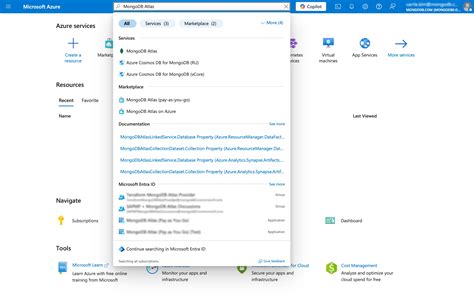 Azureとの統合 Atlas Mongodb Docs