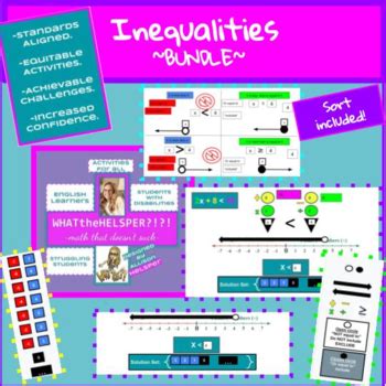 Solving Graphing And Interpreting Inequalities BUNDLE With FREEBIE SORT