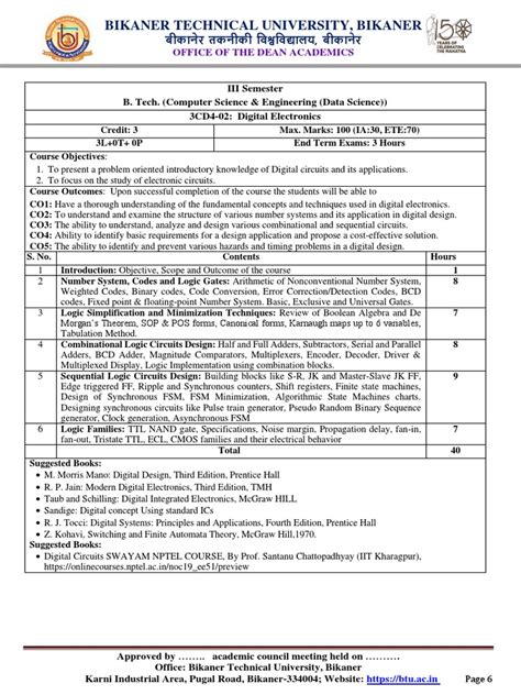 Aem And De Syllabus 3rd Semester Pdf Digital Electronics Logic Gate