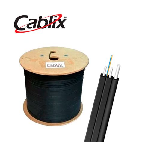 FIBRA OPTICA DROP SM CABLIX 2 HILOS PLANA G 657A2 CON CABLE MENSAJERO 2