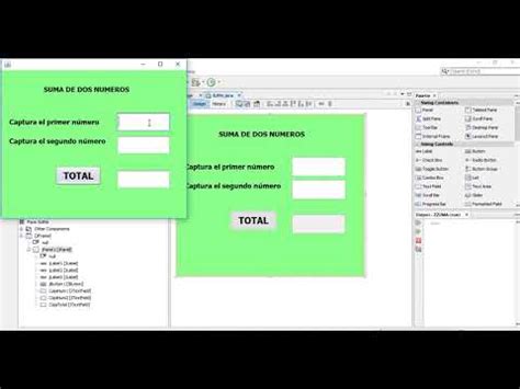 JFrame en NetBeans realizando la suma de dos números YouTube