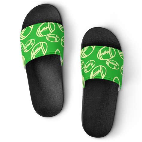 Gzhjmy Stylish Slides For Women Men American Football Balls Soft