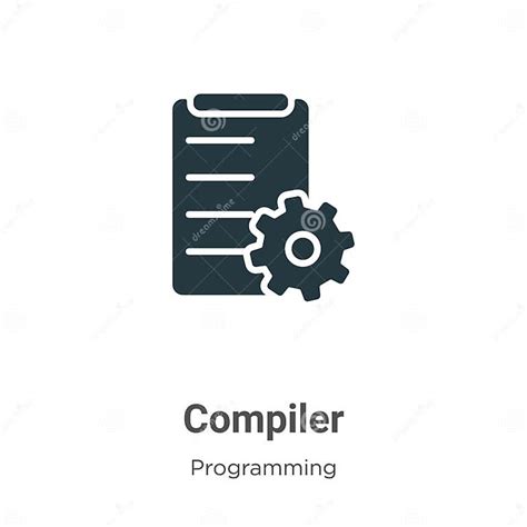 Compiler Vector Icon On White Background Flat Vector Compiler Icon