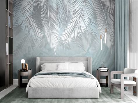 Фотошпалери Пальмове листя на мармурі на стіну Купити фотошпалери Пальмове листя на мармурі в