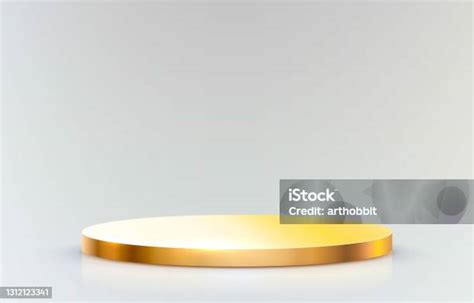 조명이 있는 골든 스테이지 포디움 회색 배경에서 시상식을 위한 무대 연단 장면 벡터 0명에 대한 스톡 벡터 아트 및 기타 이미지 0명 3차원 형태 강단 Istock