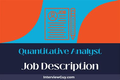 Quantitative Analyst Job Description [updated For 2025]