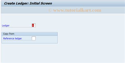 CXL SAP Tcode Create Ledger Transaction Code