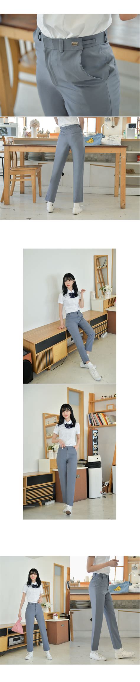 교복몰 빅사이즈 허리조절 하복 청색 교복 바지 74 400원 지앤제이커머스 [디비디비]