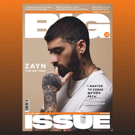 Big Issue Magazine April 2024 Zayn Malik Cover Feature Yourcelebritymagazines