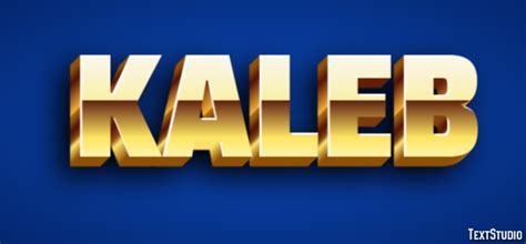 Kaleb Text Effect And Logo Design Name