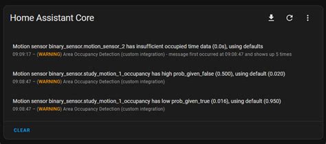 Debugging Area Occupancy Detection