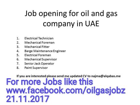 Operator Technician Foreman Supervisor Engineers Jobs